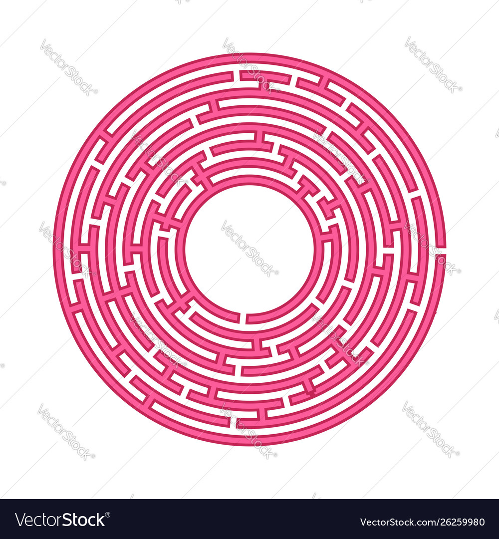 Abstract round maze game for kids puzzle Vector Image Abstract round maze game for kids puzzle Vector Image