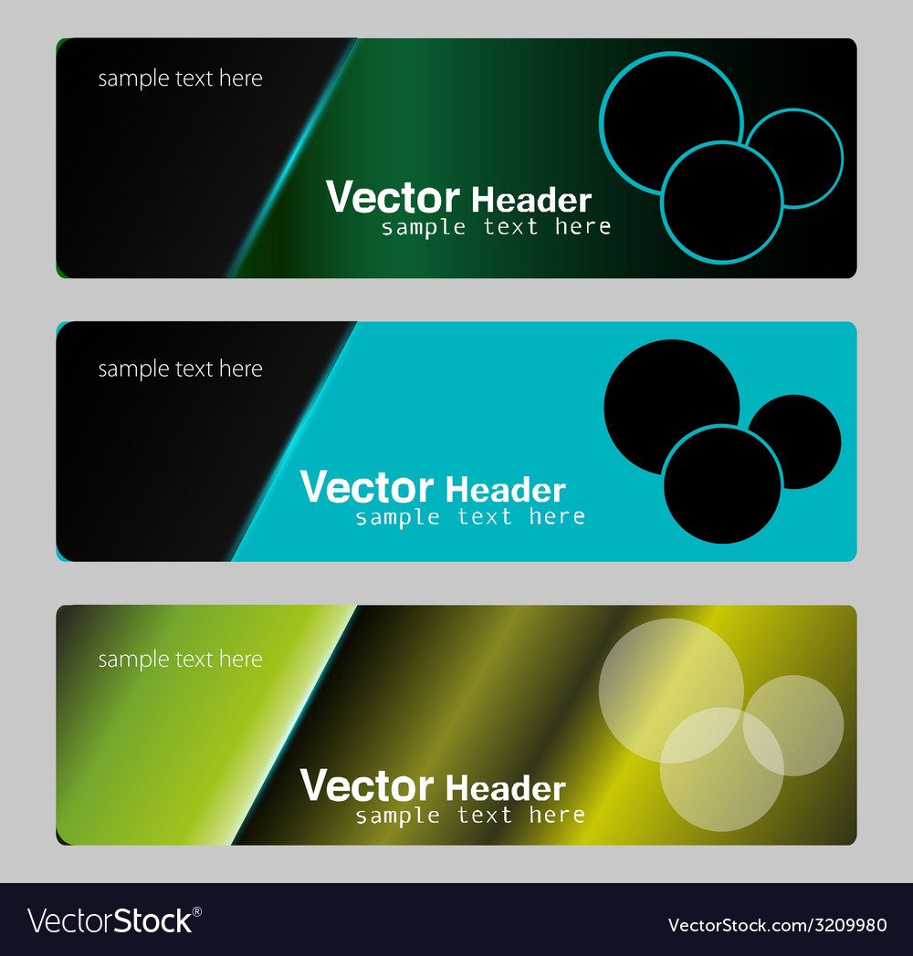 Banners headers Royalty Free Vector Image - VectorStock
