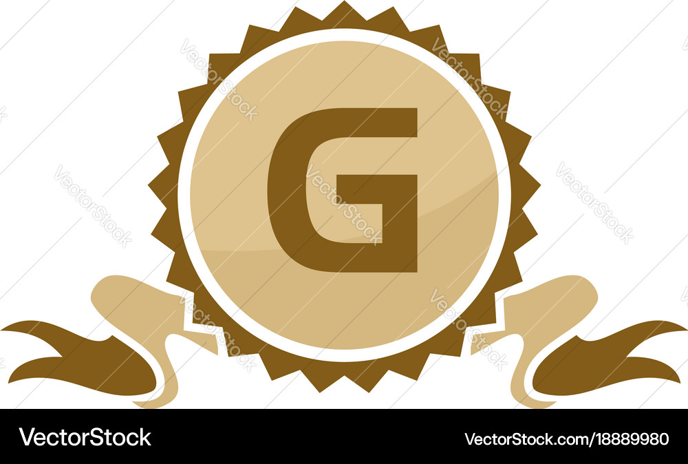 Best quality ribbon letter g Royalty Free Vector Image