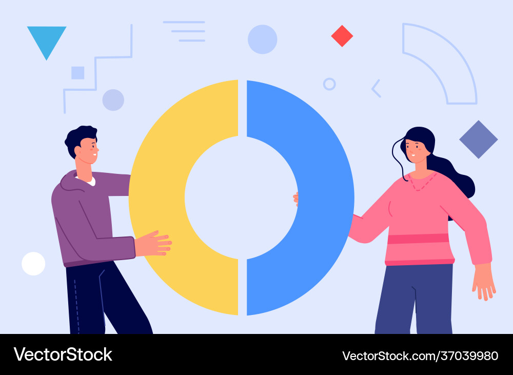 Business collaboration metaphor cooperative Vector Image