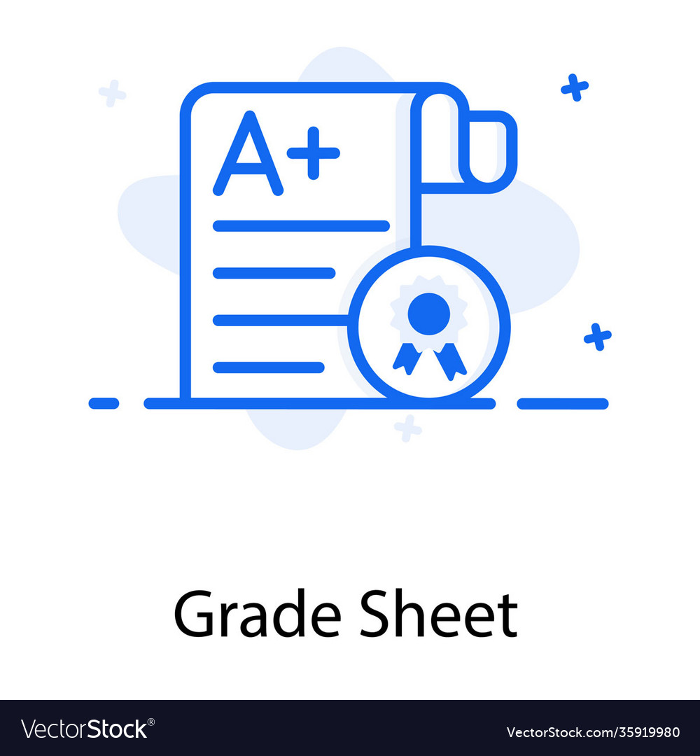 Grade sheet Royalty Free Vector Image - VectorStock