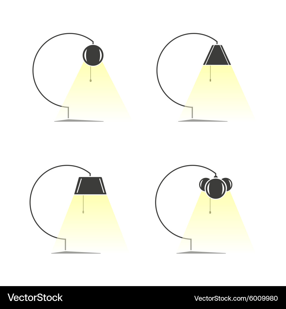 Set of lamps Royalty Free Vector Image - VectorStock