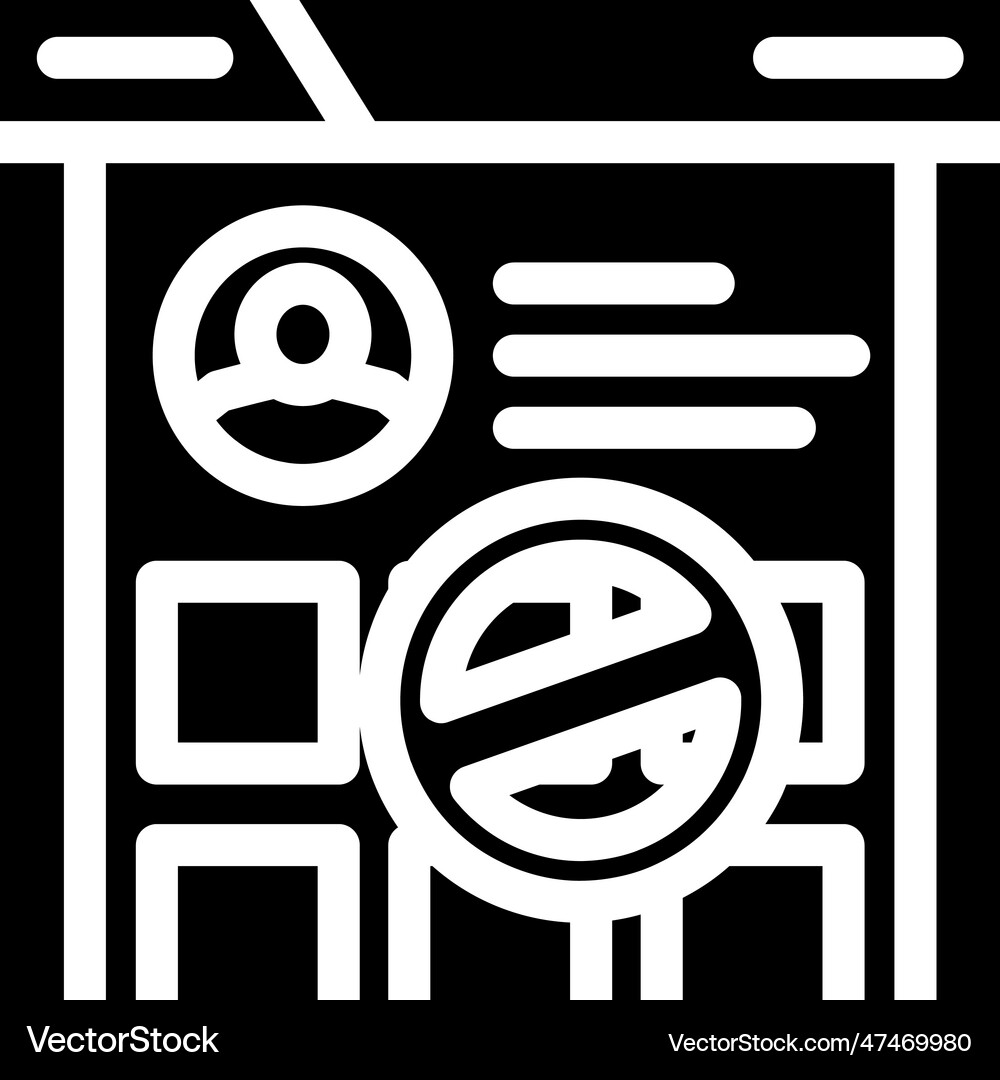 Woman disapproval glyph icon Royalty Free Vector Image