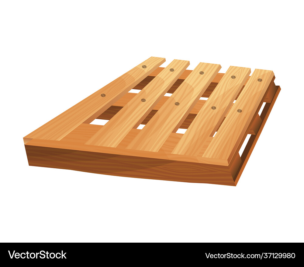 Wooden pallet platform for freight transportation Vector Image