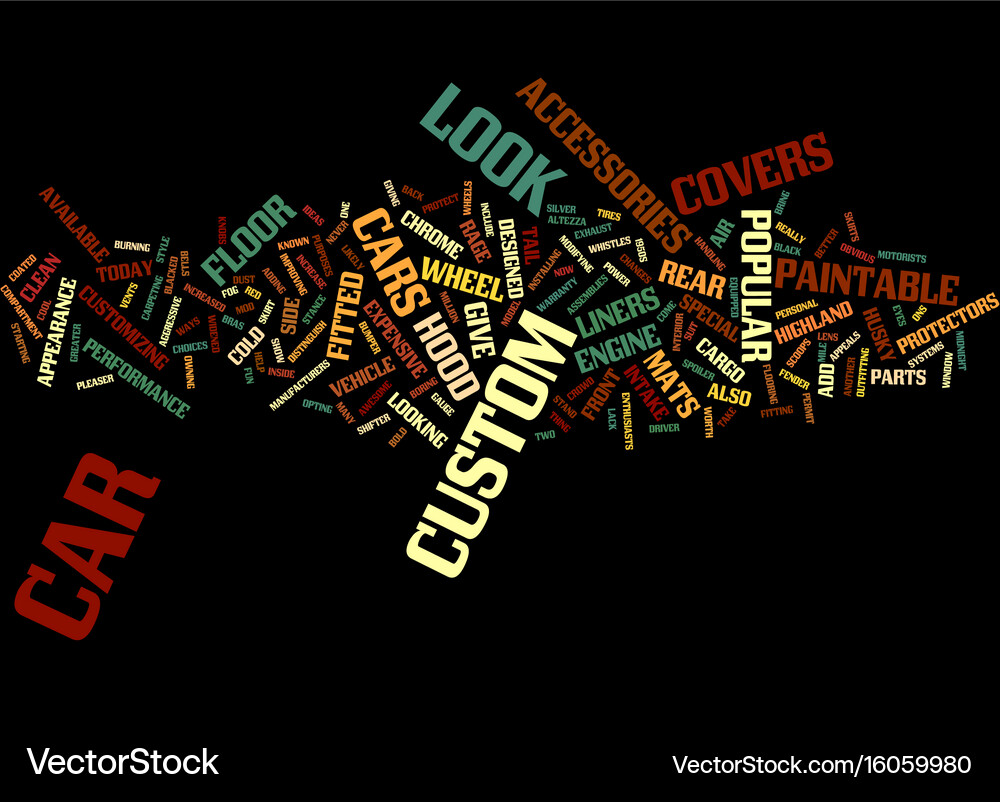 You can custom fit your vehicle text background Vector Image