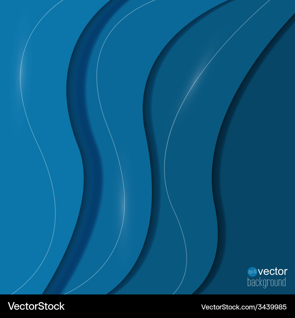 Abstract background of blue paper strips Vector Image