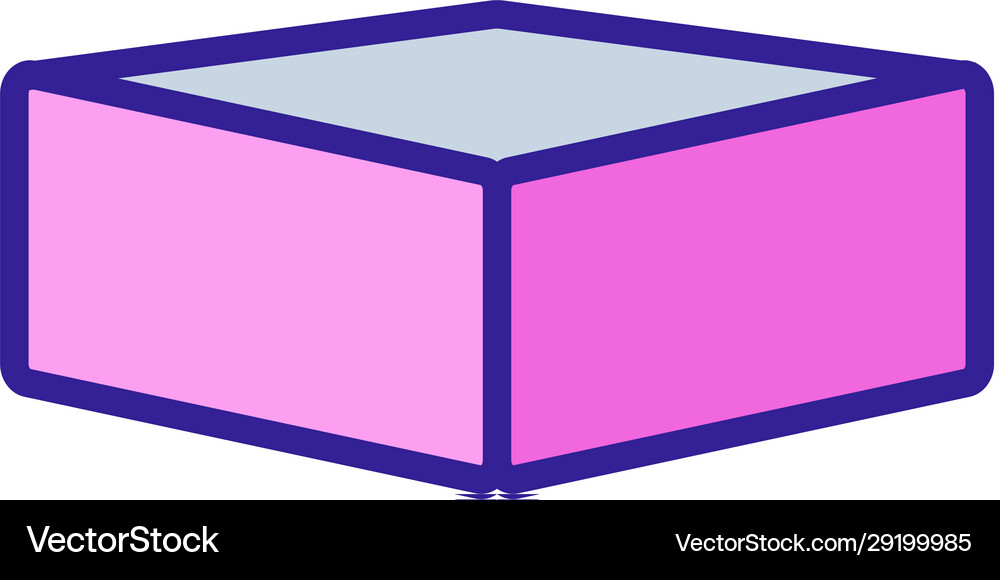 Big box icon isolated contour symbol Royalty Free Vector