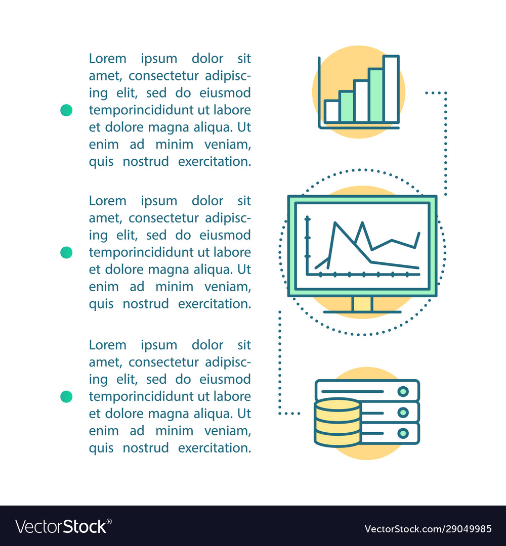 Big data article page template Royalty Free Vector Image