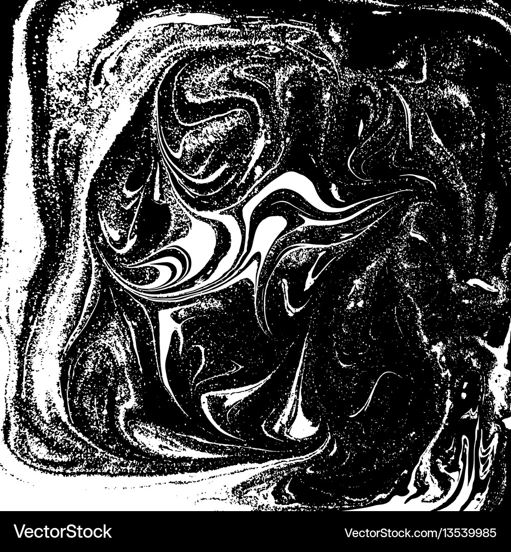 Black and white liquid texture watercolor hand Vector Image