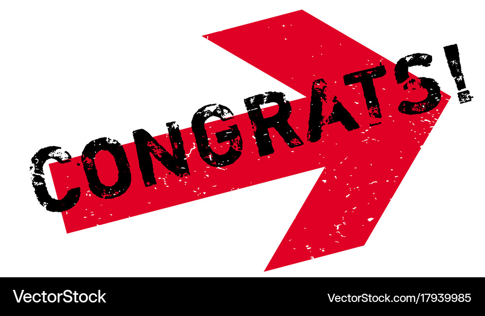 Congrats rubber stamp Royalty Free Vector Image