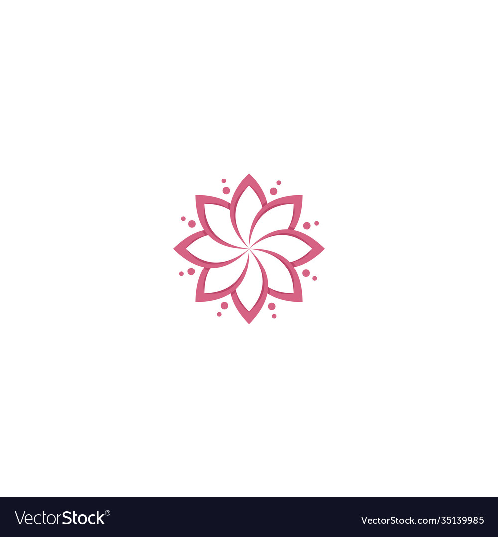 Flower pattern logo template Royalty Free Vector Image
