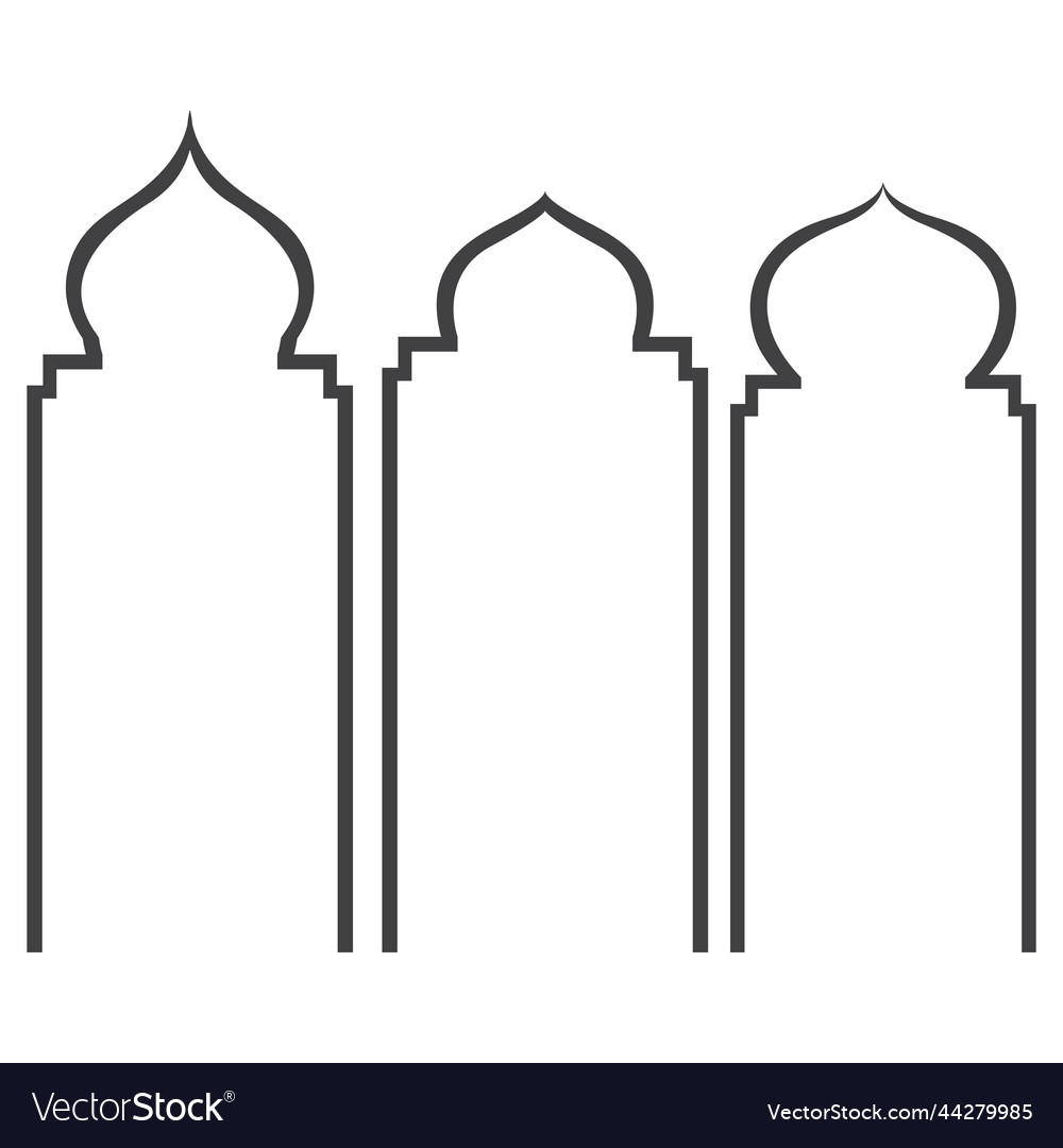 Mosque window icon Royalty Free Vector Image - VectorStock