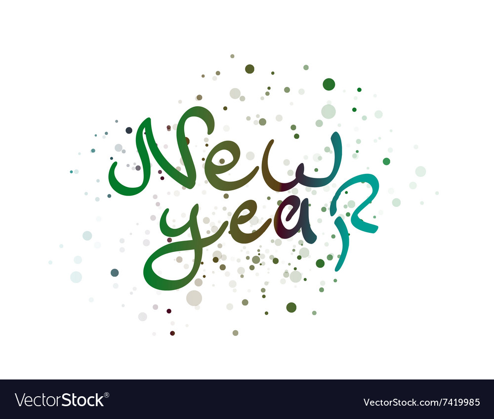 New year lettering word Royalty Free Vector Image