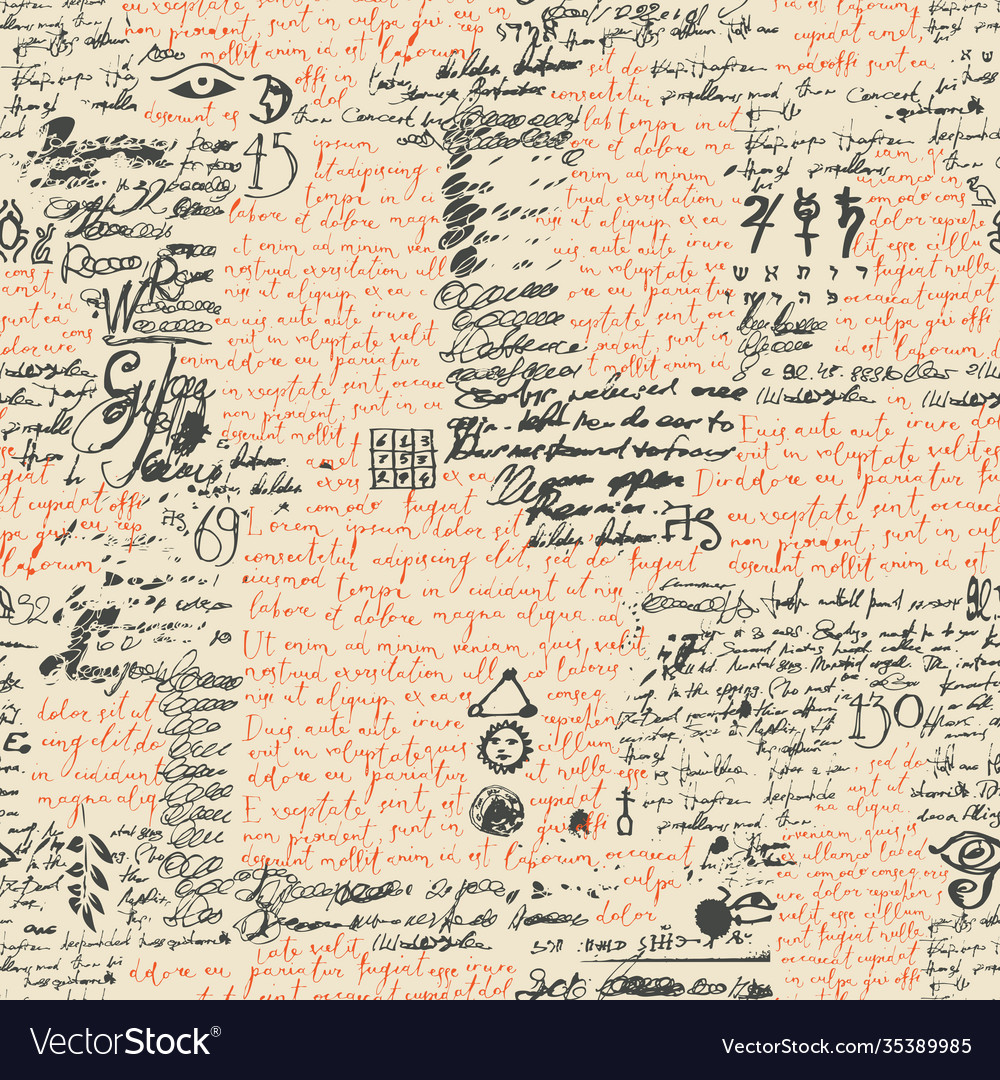 Seamless pattern with handwritten text lorem ipsum Seamless pattern with handwritten text lorem ipsum