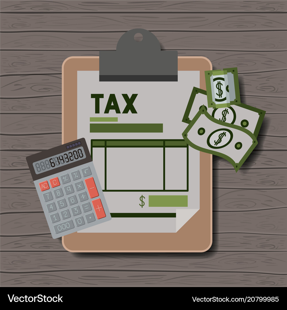Tax day set icons Royalty Free Vector Image - VectorStock