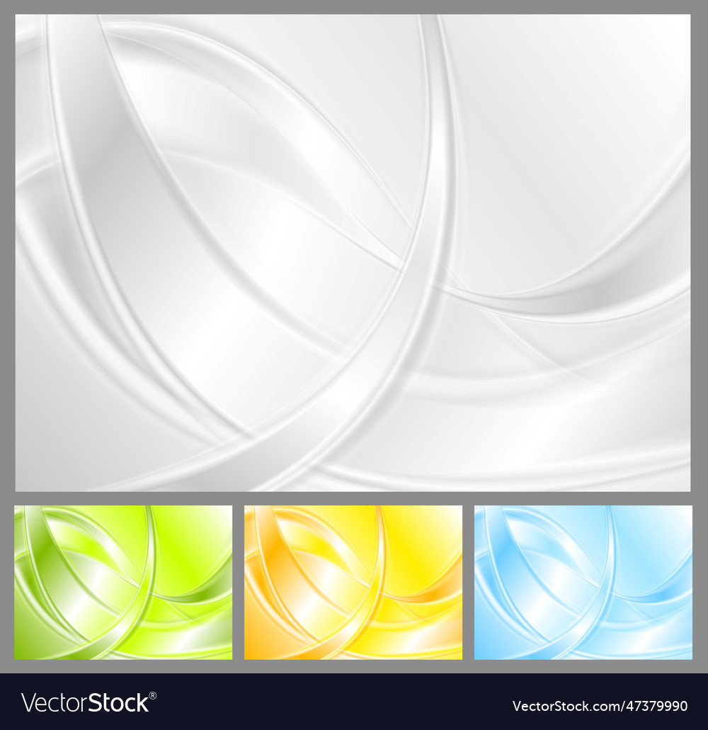 Abstract waves collection Royalty Free Vector Image