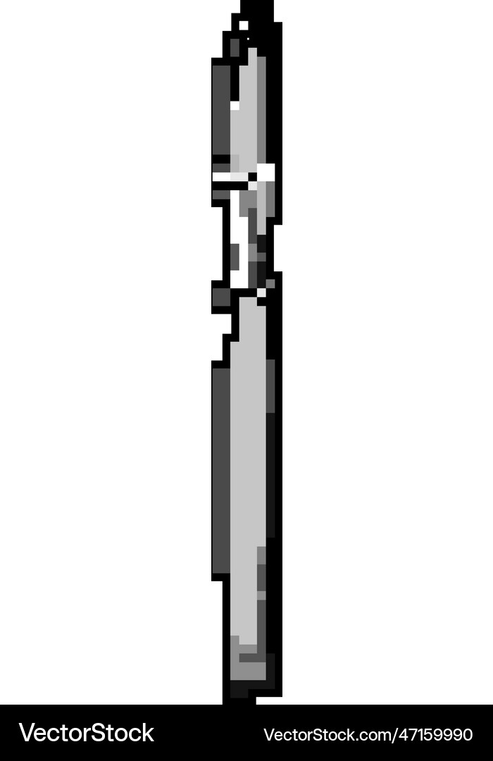 Blade scalpel surgery game pixel art Royalty Free Vector