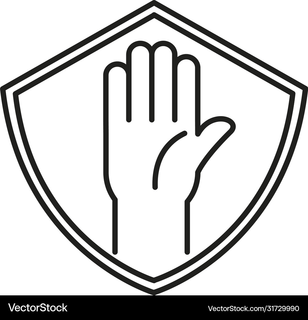 Cleaning disinfection shield protection stop Vector Image