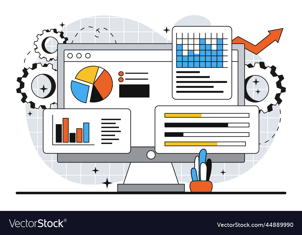 Data analysis concept Royalty Free Vector Image Data analysis concept Royalty Free Vector Image