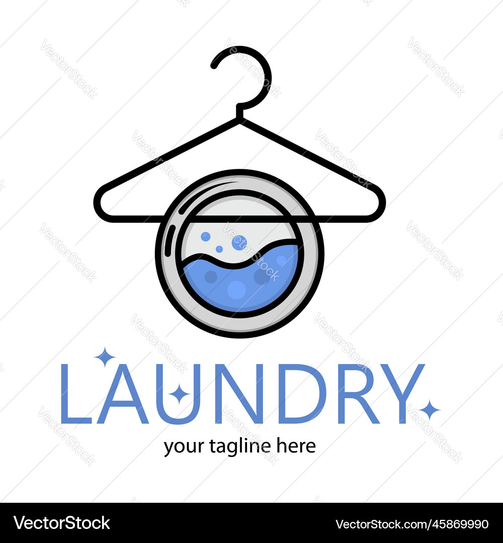Laundry Room Logo Laundry Room Logotype With Washing Machine Drum