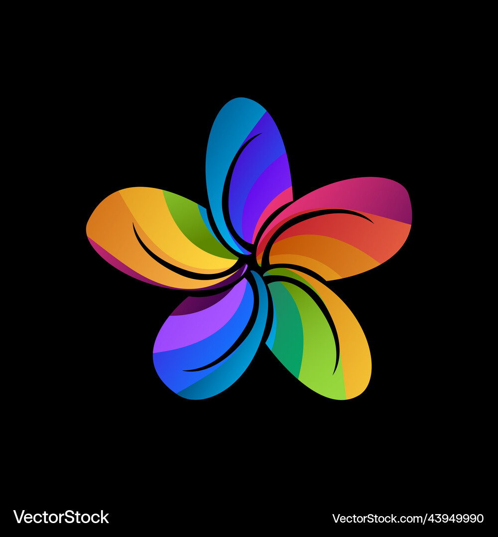 Flower abstract colorful logo Royalty Free Vector Image