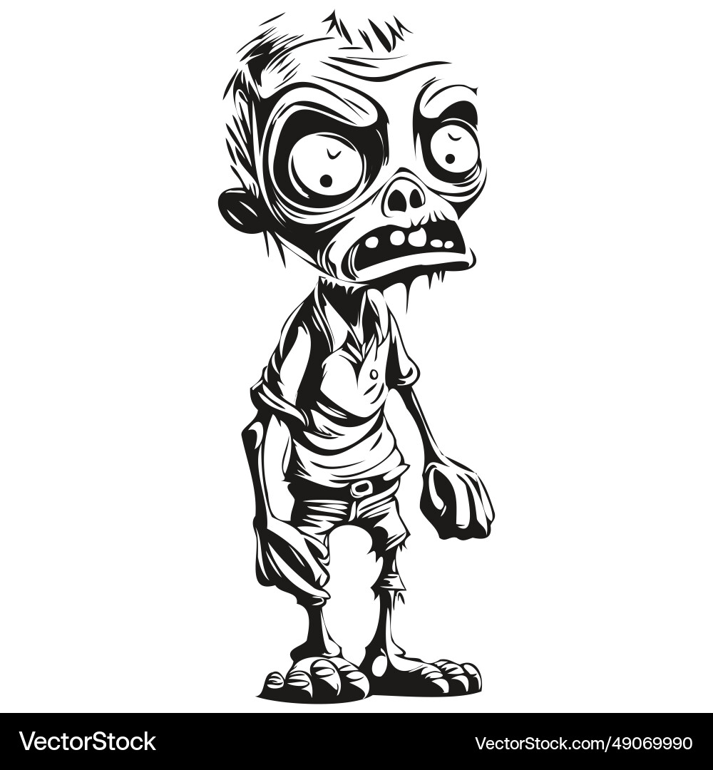 Haunting halloween reflection of a undead Vector Image