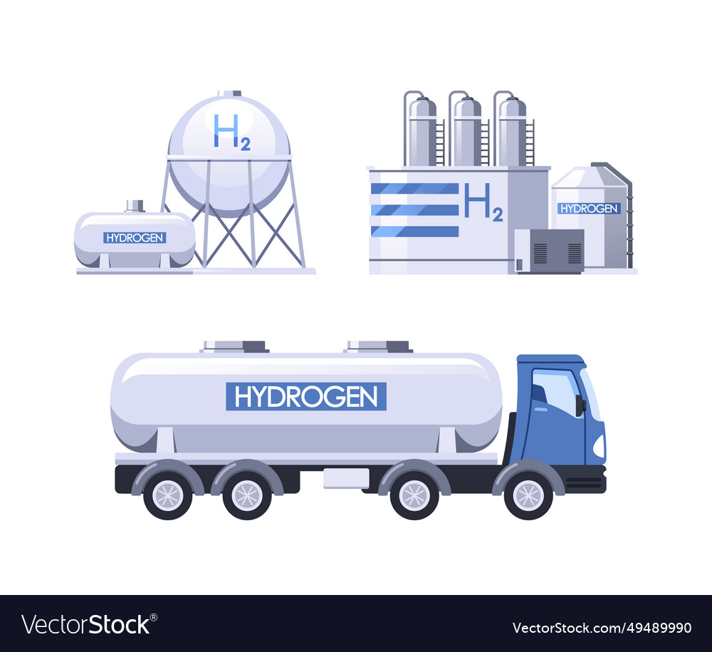 Hydrogen production involves extracting Royalty Free Vector