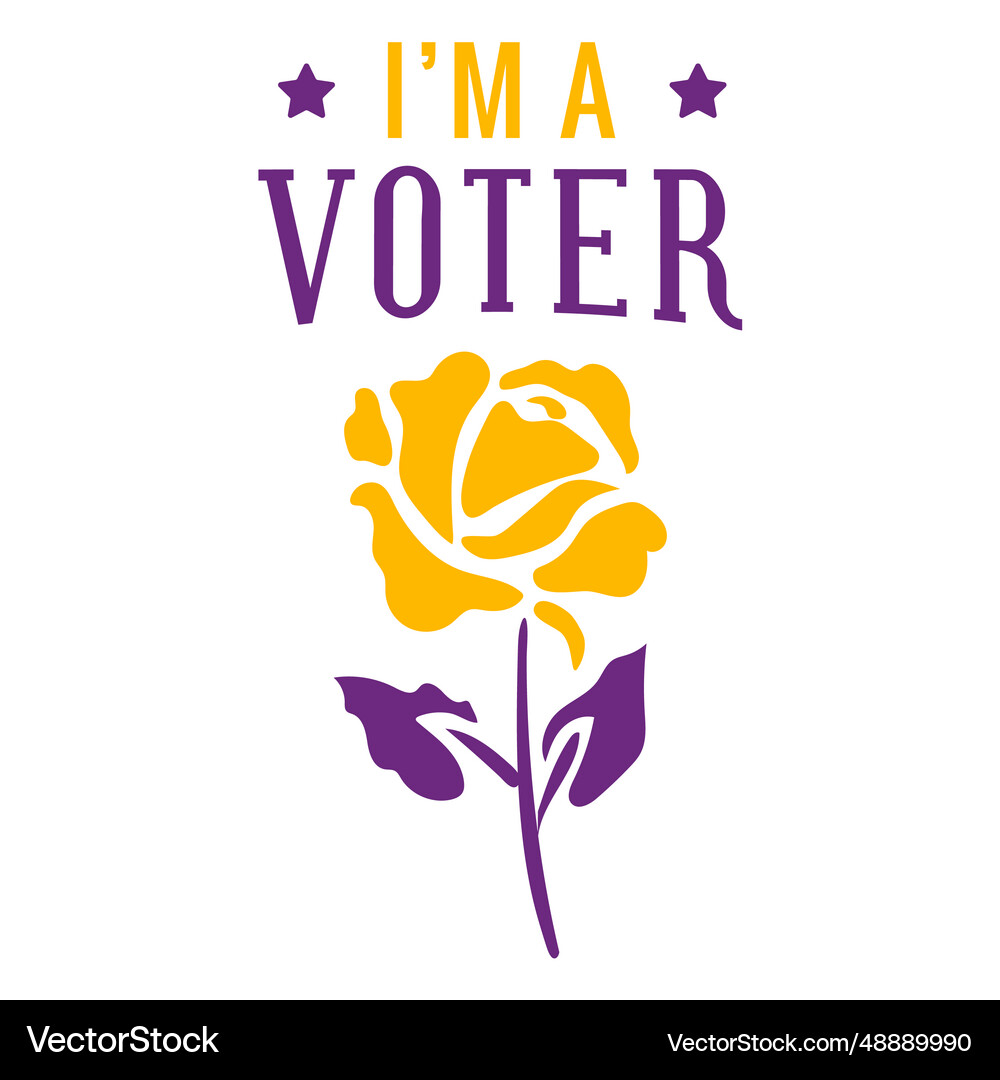 I am a voter badge Royalty Free Vector Image - VectorStock
