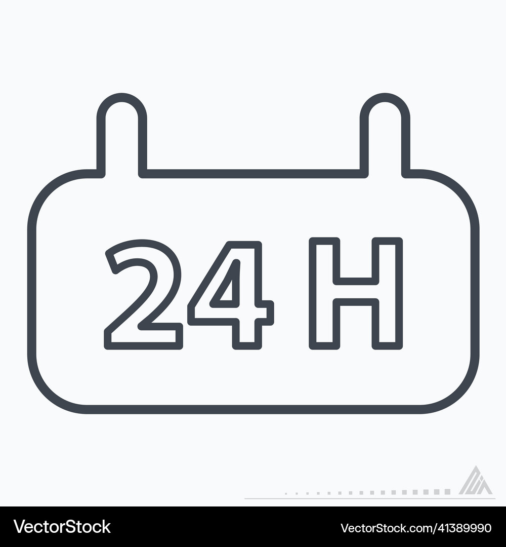 Icon of non stop - line style Royalty Free Vector Image