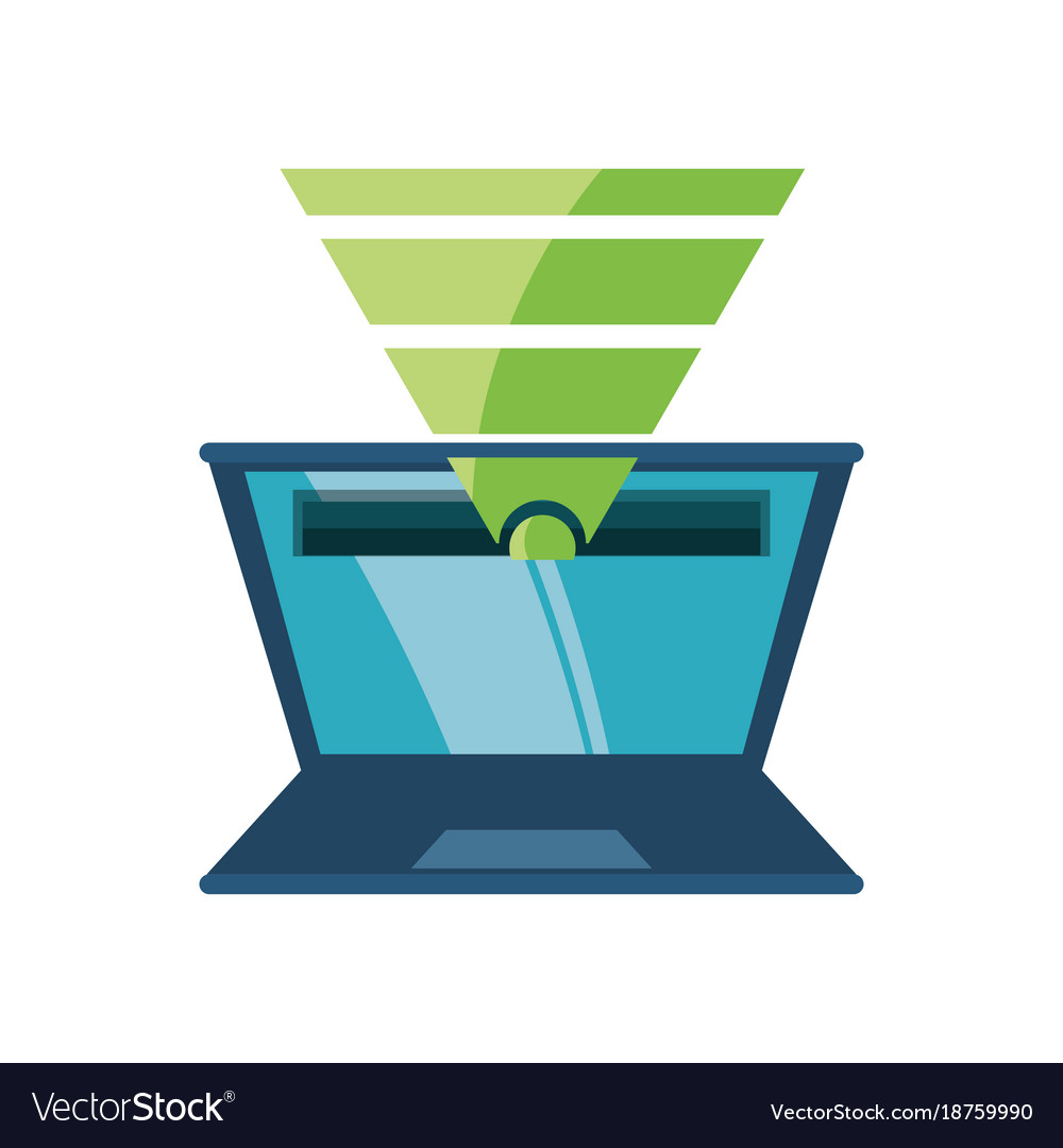 Laptop computer design concept Royalty Free Vector Image