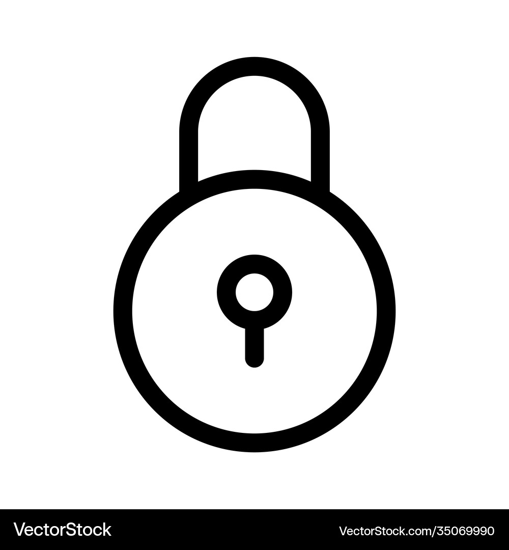 Lock icon padlock for financial websites Vector Image