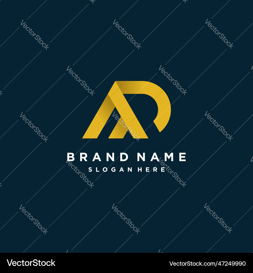 Logo with ap letter and modern style design Vector Image