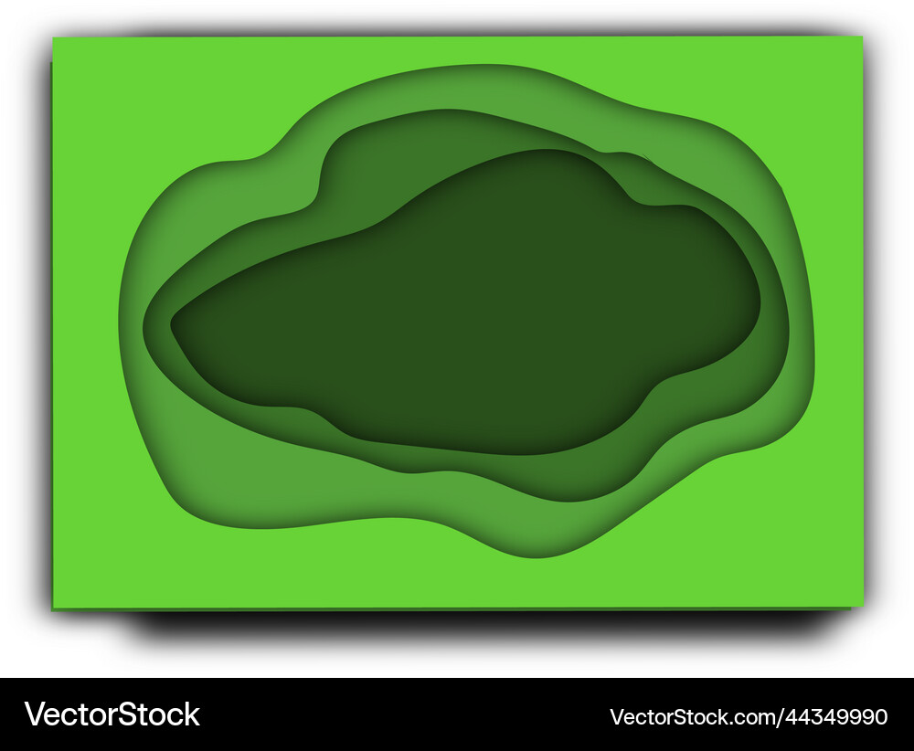Modern 3d paper cut art template with abstract Vector Image
