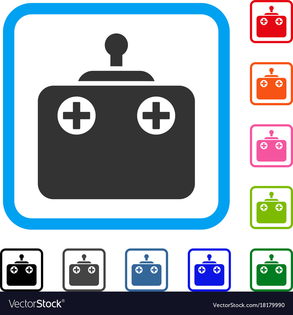 Remote control framed icon Royalty Free Vector Image