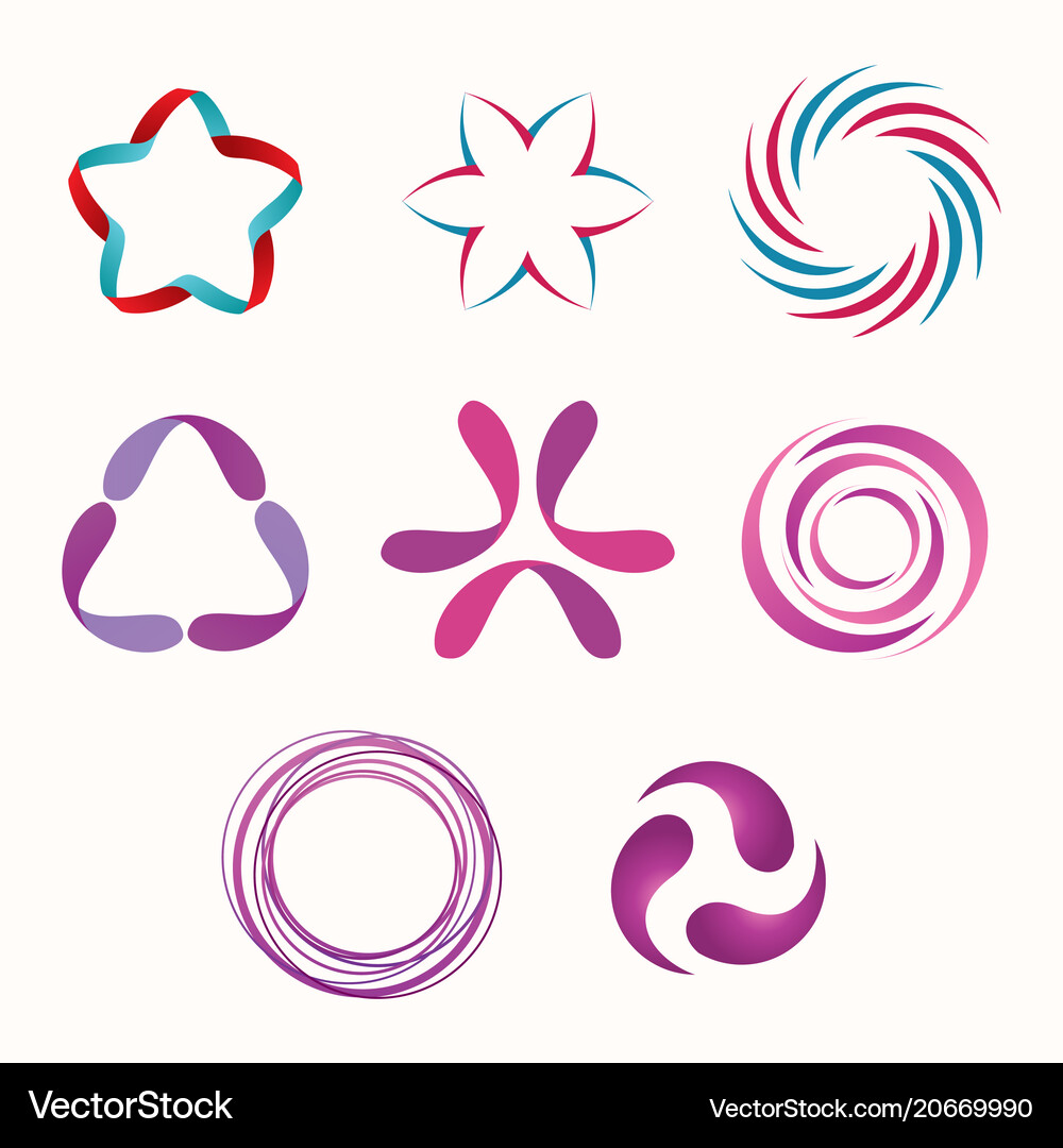 Set of geometric shapes Royalty Free Vector Image