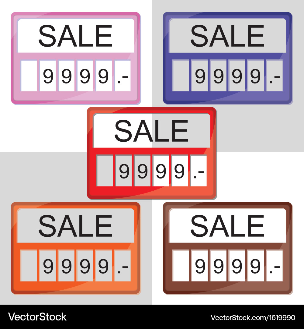 Set of sale label Royalty Free Vector Image - VectorStock