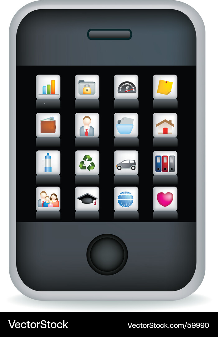 Smartphone Display Royalty Free Vector Image - VectorStock