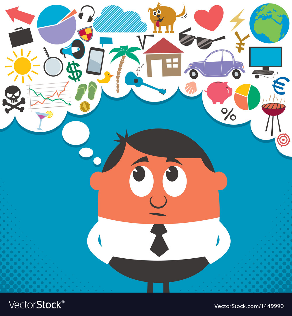 Thinking Royalty Free Vector Image - VectorStock