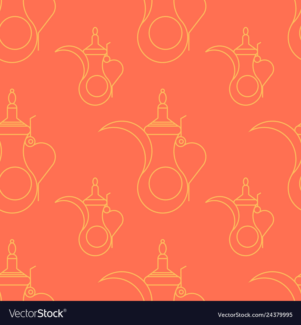 Arabic kettle pattern Royalty Free Vector Image