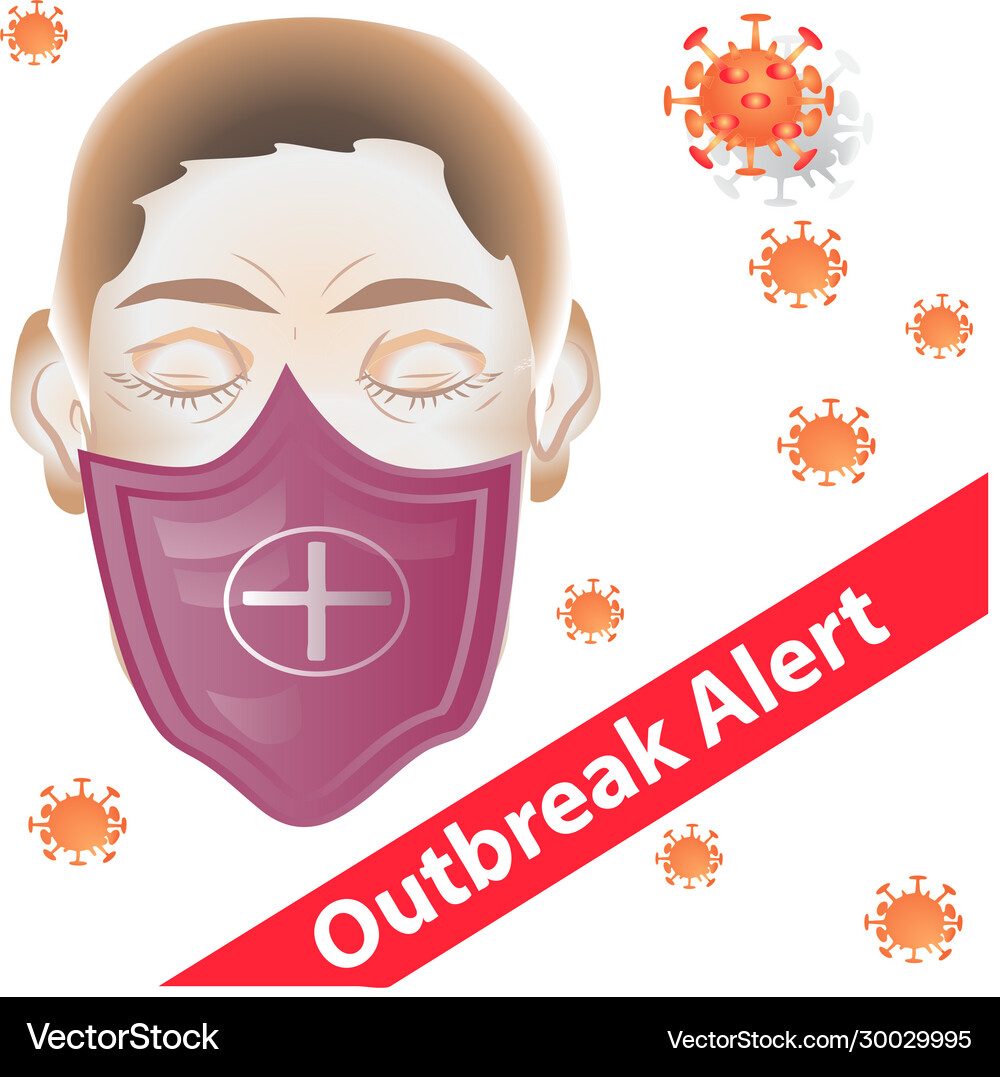 Corona virus outbreak alert sign Royalty Free Vector Image