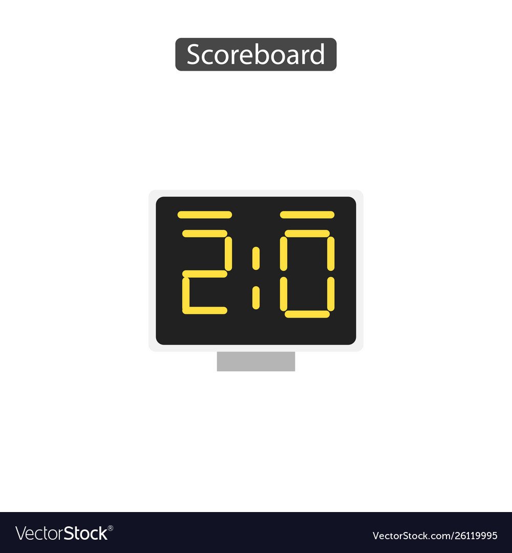 Countdown timer scoreboard icon Royalty Free Vector Image