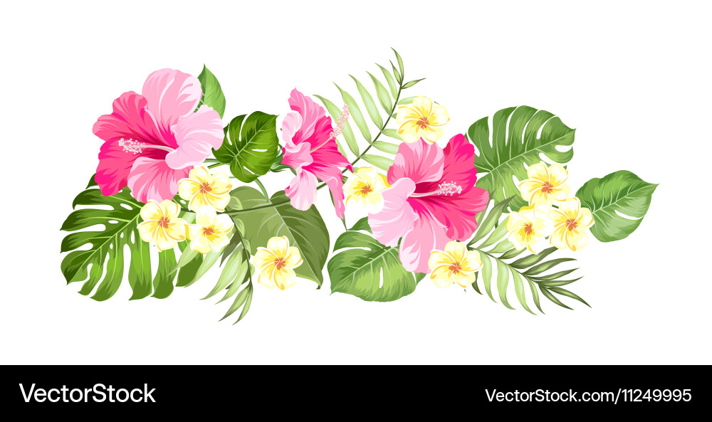 Floral garland card Royalty Free Vector Image - VectorStock