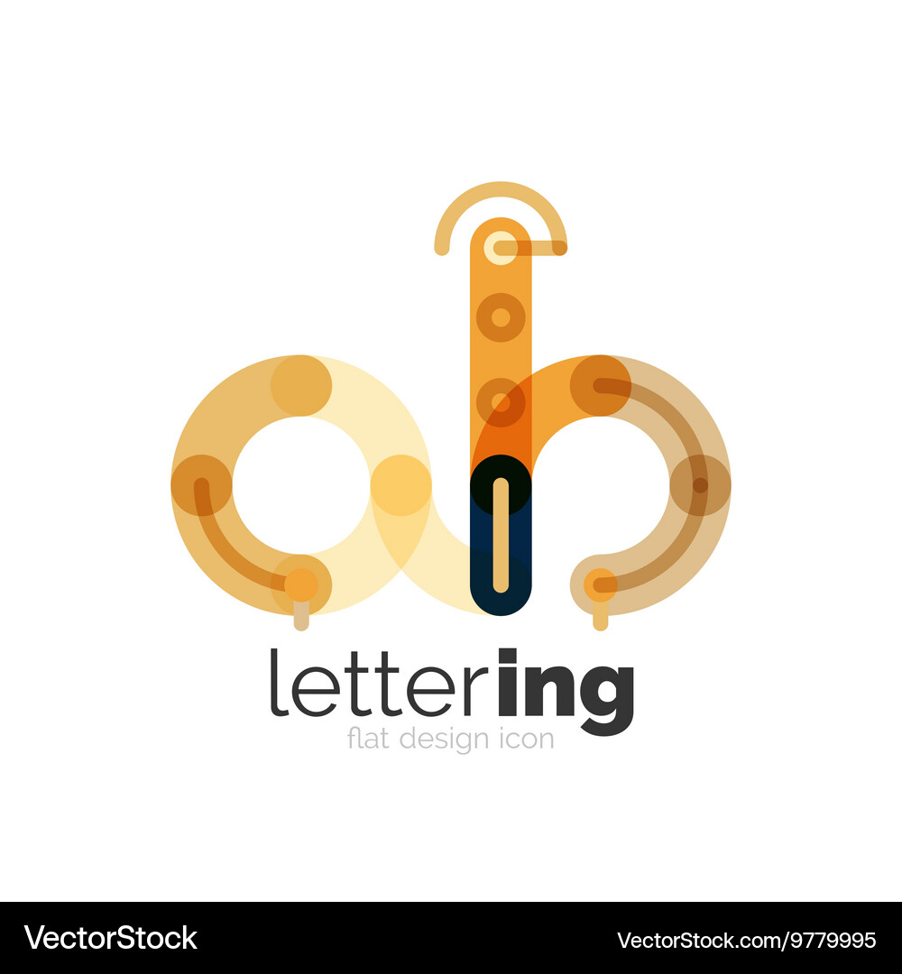 Letter logo business icon Royalty Free Vector Image