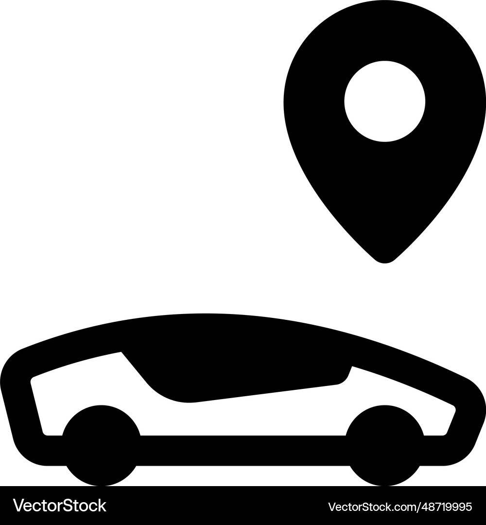 Modern car with maps and location facility Vector Image