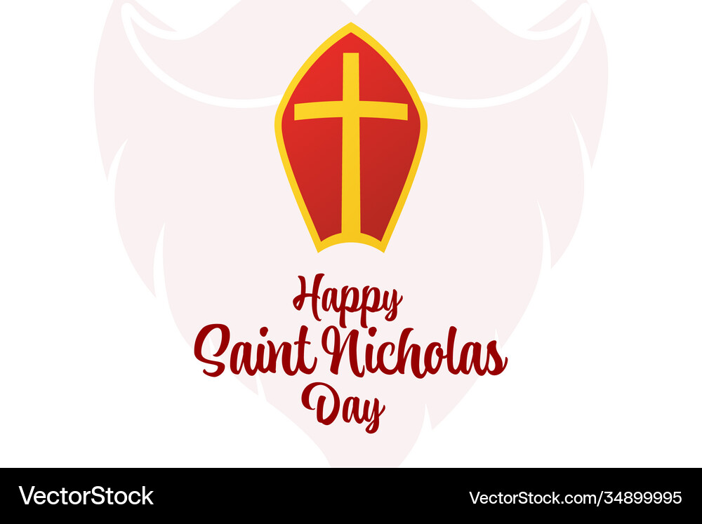 Saint nicholas day december 6 holiday concept Vector Image