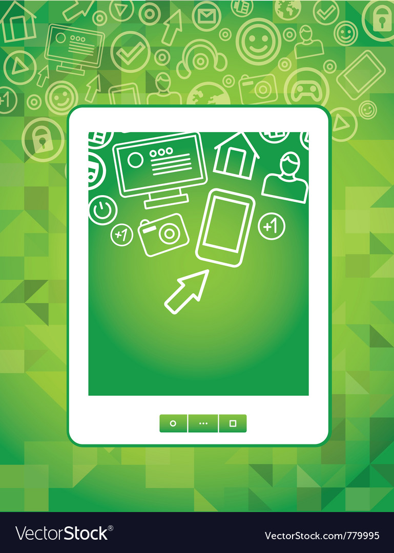 Tablet pc concept Royalty Free Vector Image - VectorStock