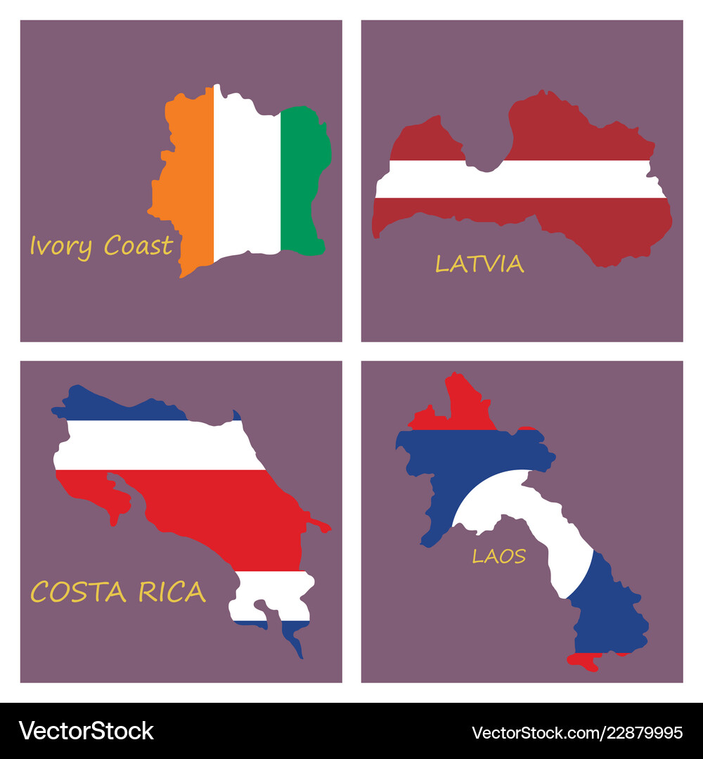 World map-countries in color on white background Vector Image