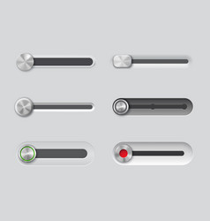 Electric switch buttons on off position 3d Vector Image