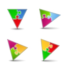 Abstract puzzle shape Royalty Free Vector Image