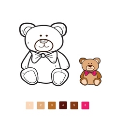 Counting teddy bears educational game Royalty Free Vector